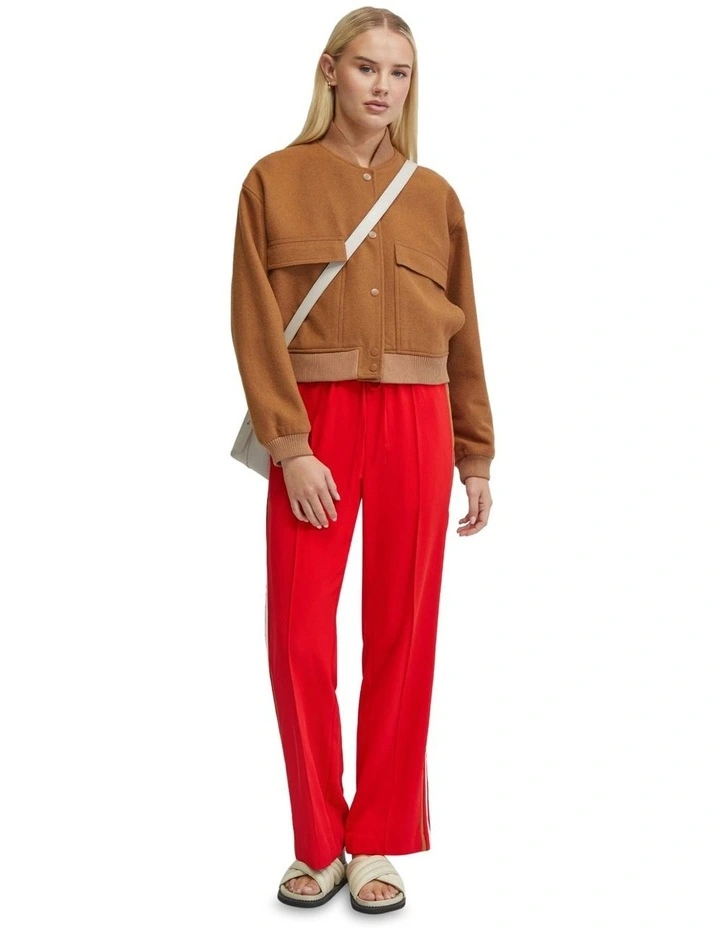 Oxford Freya Wool Rich Bomber Jacket in Camel | MYER