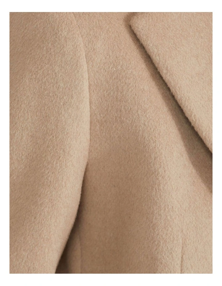 Oxford Ruby Wool Rich Tailored Overcoat in Brown | MYER