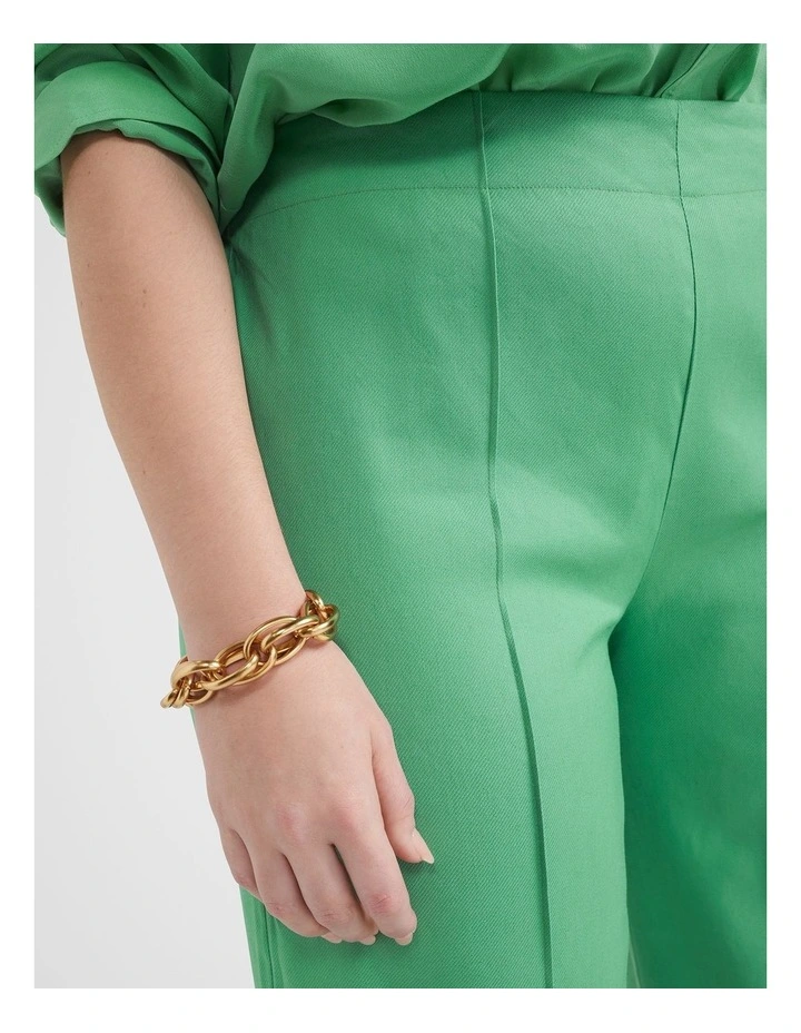 Commonry The Stretch Linen Clean Trouser In Palm Green | MYER