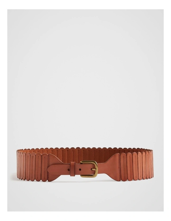 Commonry The Leather Waist Belt In Tan | MYER