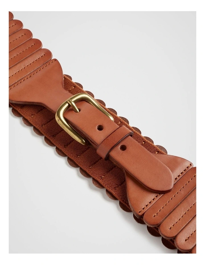 Commonry The Leather Waist Belt In Tan | MYER