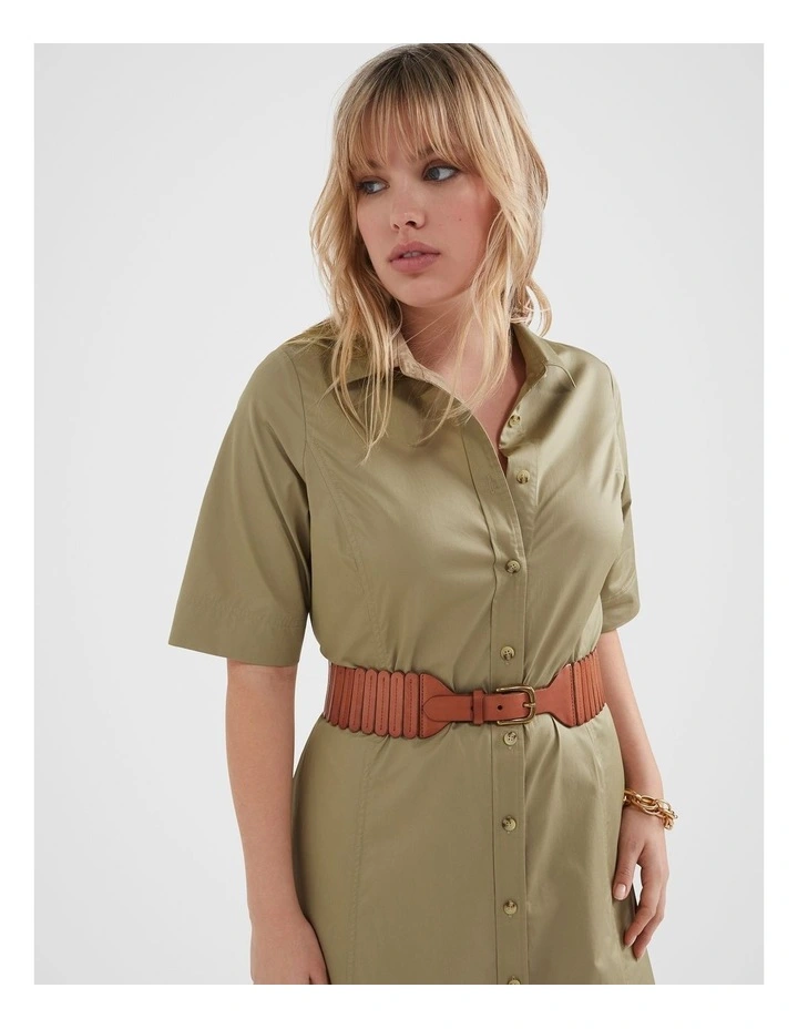 Commonry The Leather Waist Belt In Tan | MYER