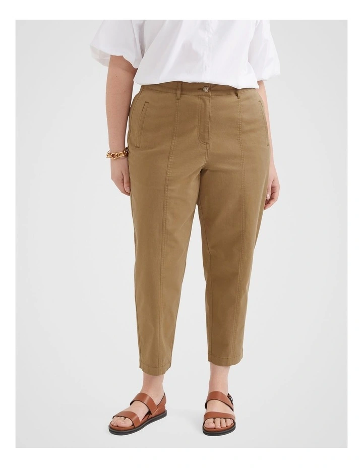 Commonry The Stretch Cotton Twill Pant in Biscuit | MYER