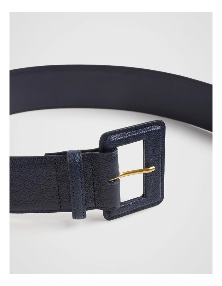 Commonry The Covered Buckle Belt in Navy | MYER