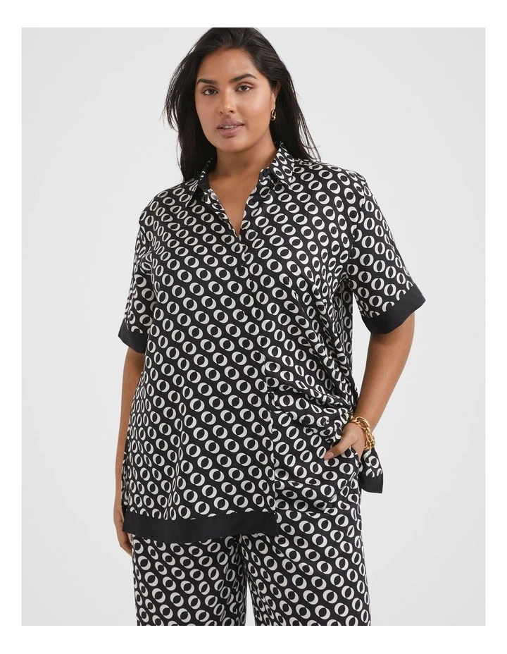 Commonry The Silky Print Shirt in Cream | MYER