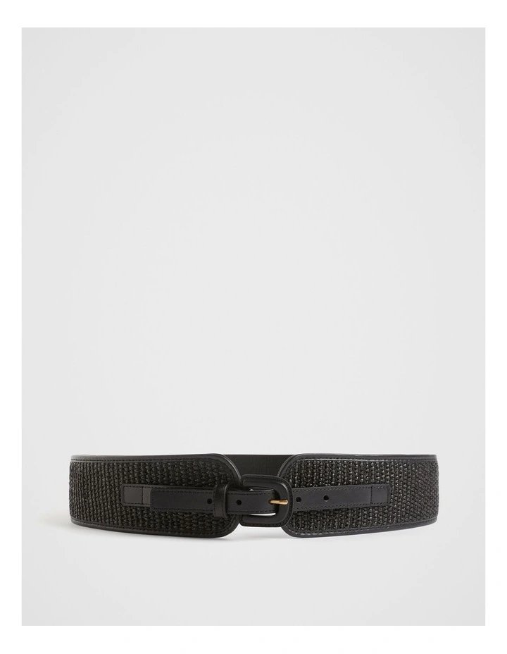 Commonry The Textured Waist Belt in Black | MYER