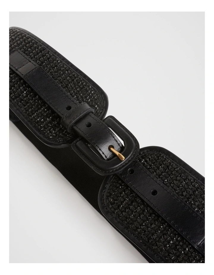 Commonry The Textured Waist Belt in Black | MYER