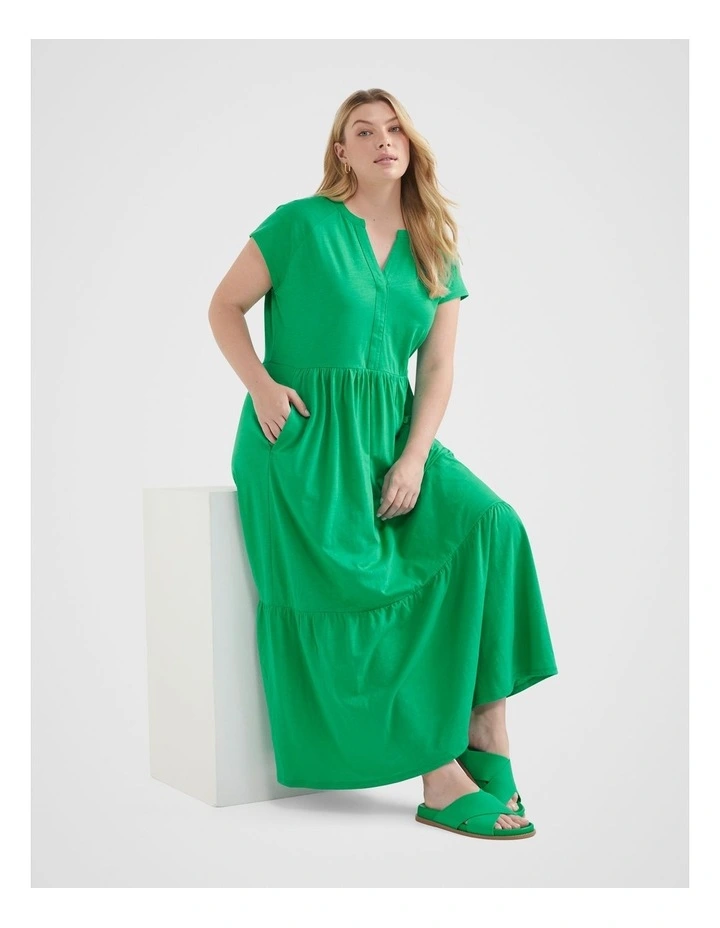 Commonry The Cotton Jersey Maxi Dress in Fern | MYER