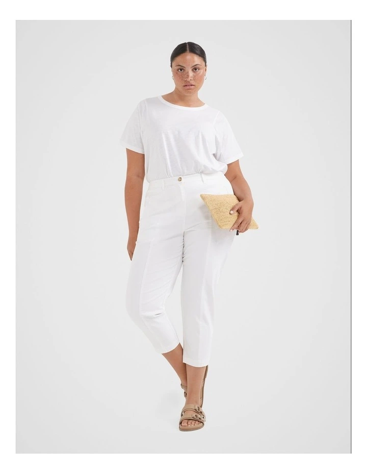Commonry The Stretch Cotton Twill Pant in White | MYER