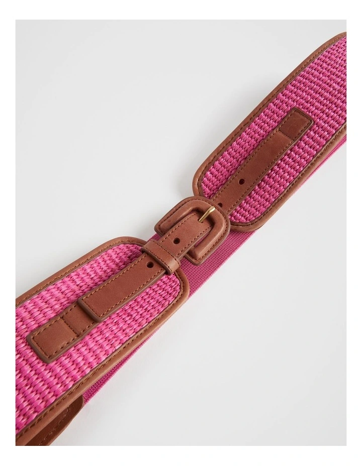 Commonry The Textured Waist Belt in Hot Pink | MYER
