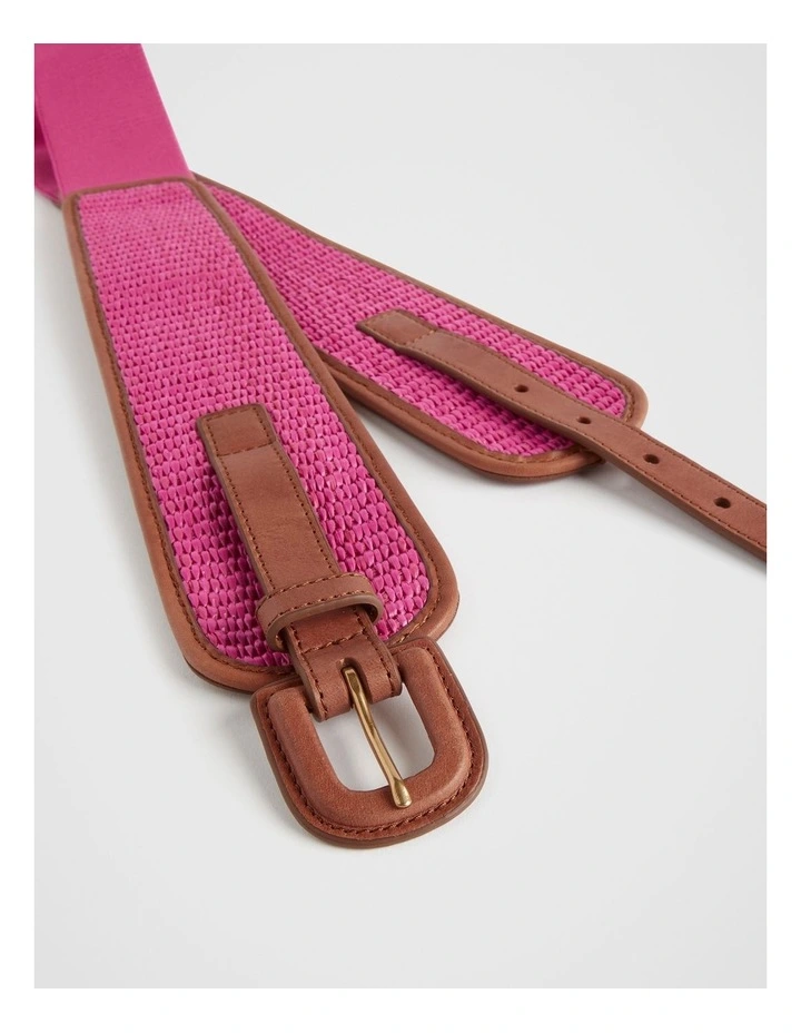 Commonry The Textured Waist Belt in Hot Pink | MYER