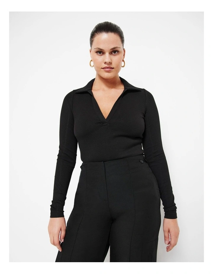 Commonry The Polo Tee In Black | MYER