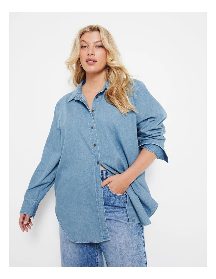 Commonry The Denim Shirt In Mid Vintage Wash | MYER