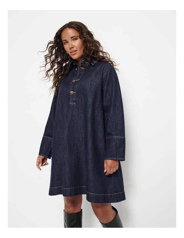 Commonry Mini Dress In Raw Denim | MYER