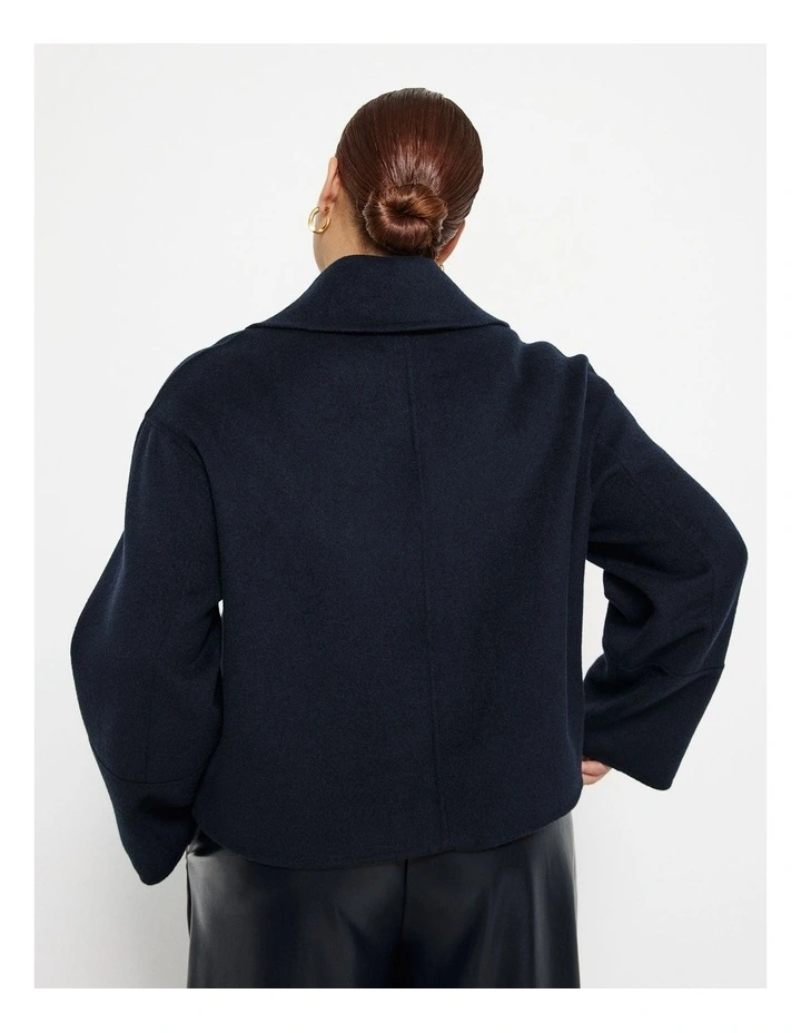 Commonry Collared Popover Top in Ink | MYER