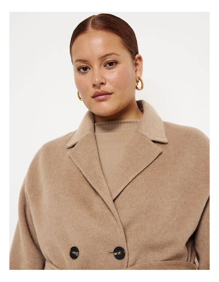Commonry Double Breasted Wool Coat in Camel | MYER