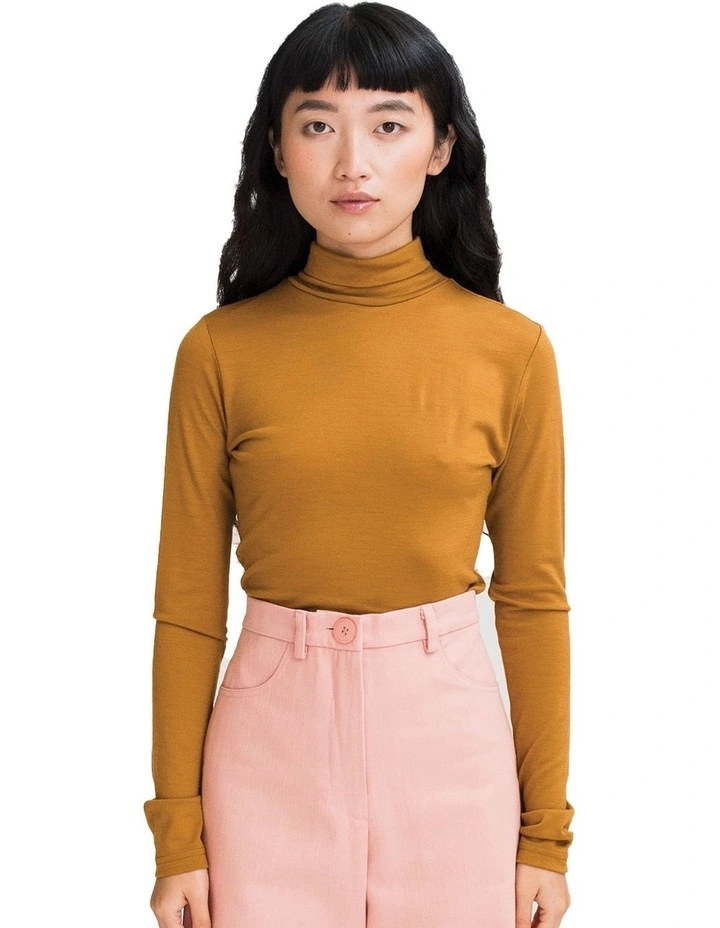 Emerge Merino Wool Skivvy in Mustard | MYER