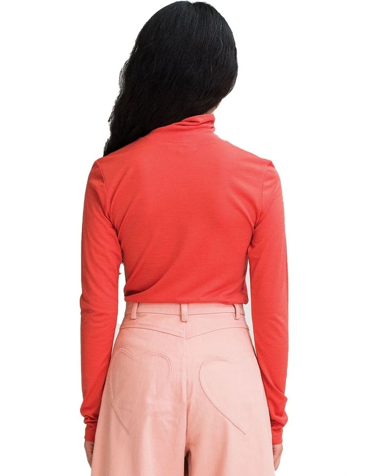 Emerge Merino Wool Skivvy in Coral | MYER