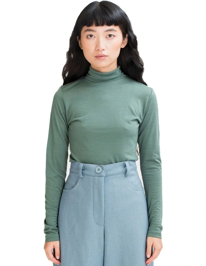 Emerge Merino Wool Skivvy in Sage | MYER