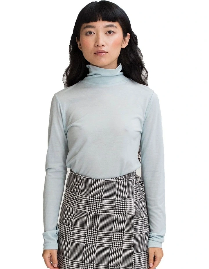 Emerge Merino Wool Skivvy in Ice Blue | MYER