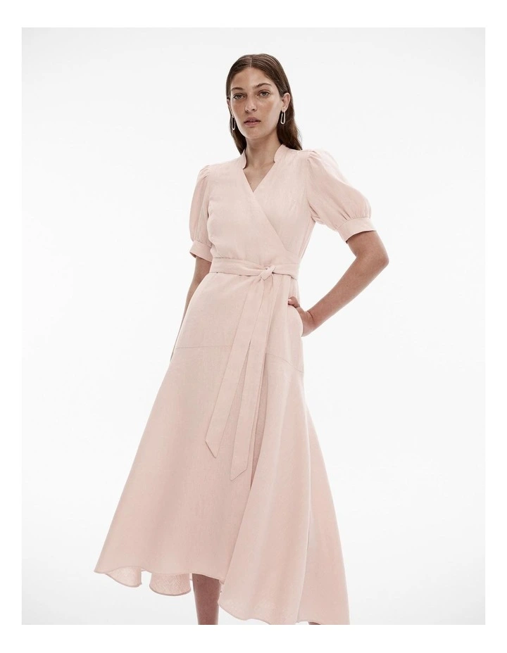 Witchery French Linen Wrap Midi Dress in Bloom | MYER