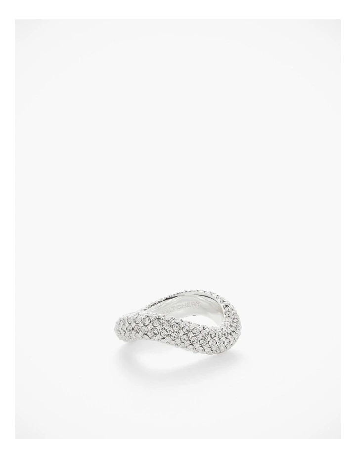 Witchery Pave Twist Ring in Silver | MYER