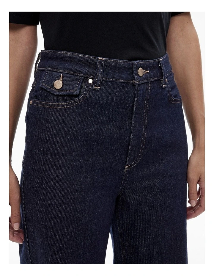 Witchery Wide Leg Coin Tab Jean In Raw Indigo | MYER