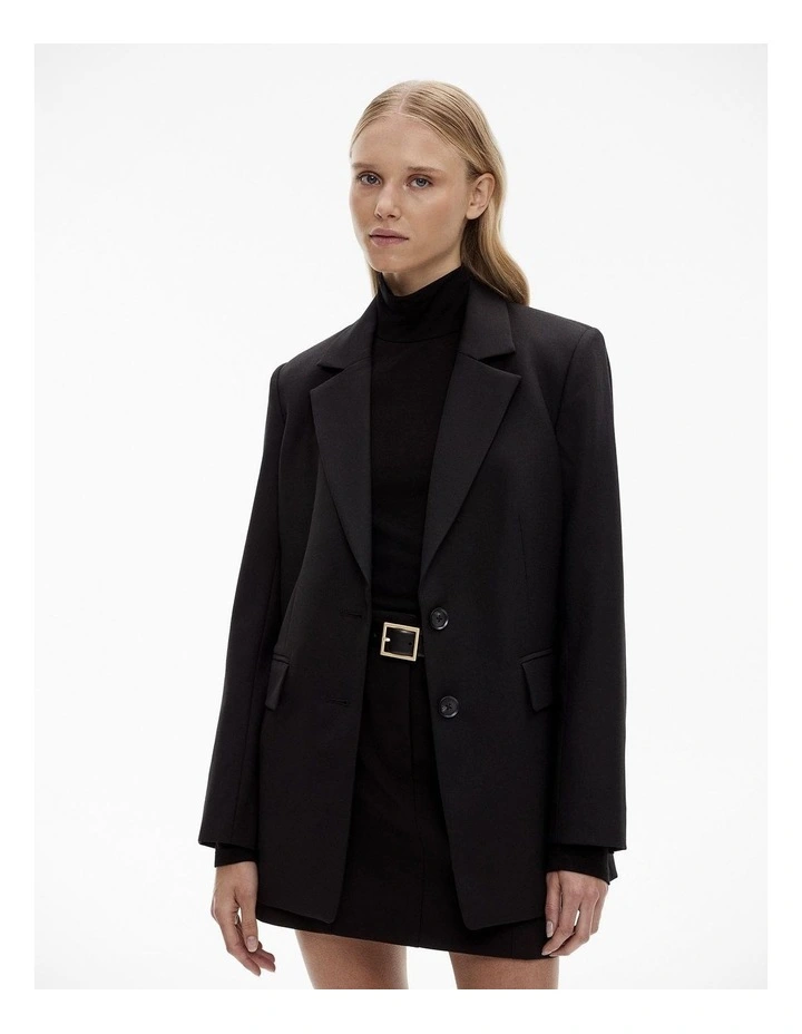 Witchery Wool Blend Single-breasted Boxy Blazer in Black | MYER