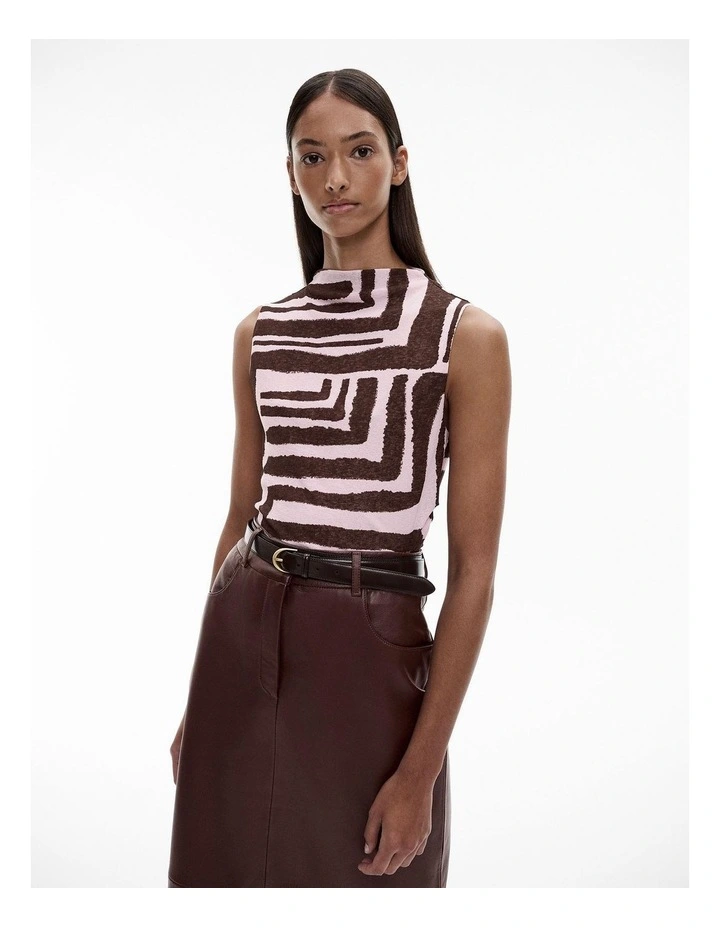 Witchery Column Mesh Top in Pink Punch | MYER