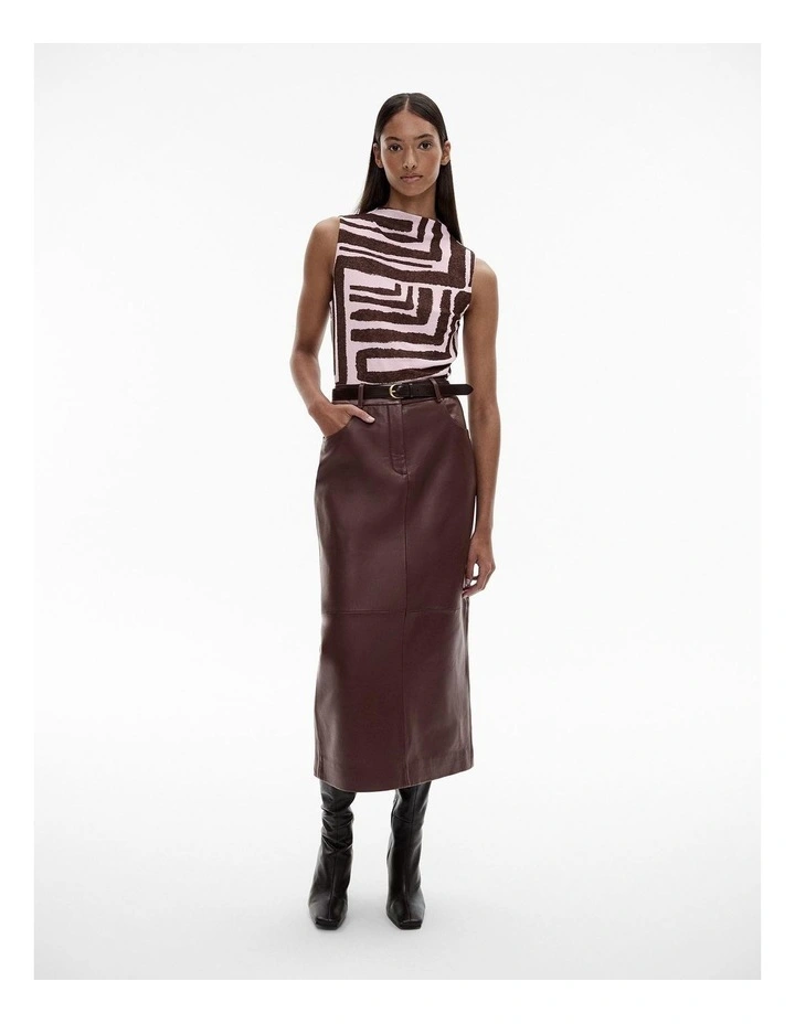 Witchery Column Mesh Top in Pink Punch | MYER