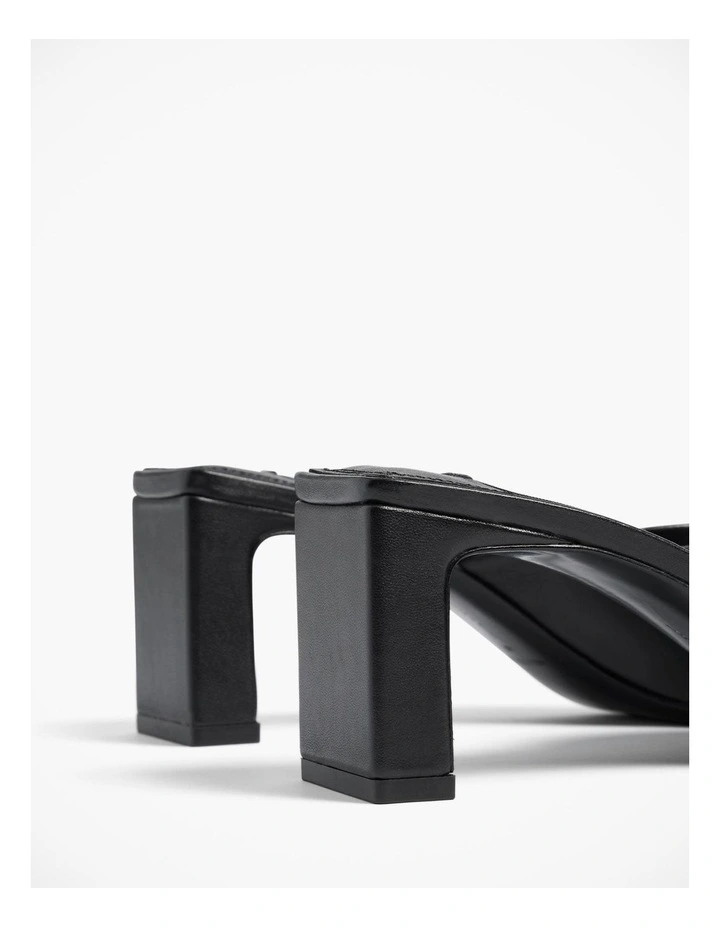 Witchery Ava Block Mule in Black | MYER