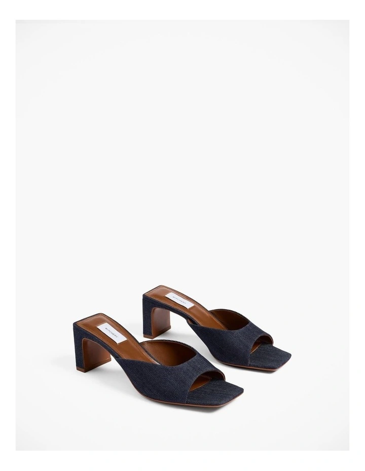 Witchery Ava Block Mule in Raw Denim | MYER