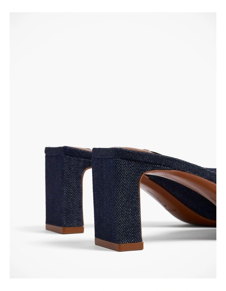 Witchery Ava Block Mule in Raw Denim | MYER