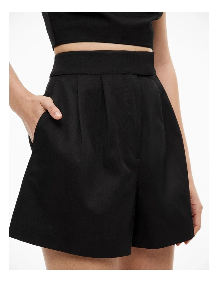 Witchery Waisted Pleat Short in Black | MYER