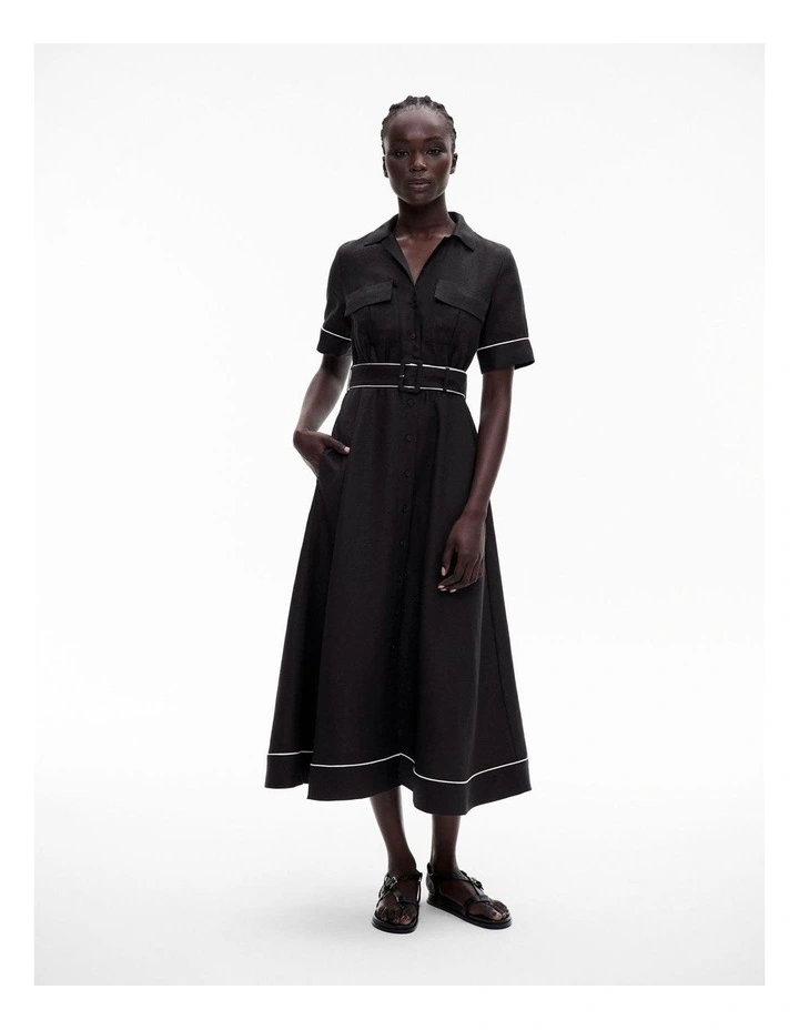 Witchery Utility Short Sleeve Maxi Dress in Black | MYER