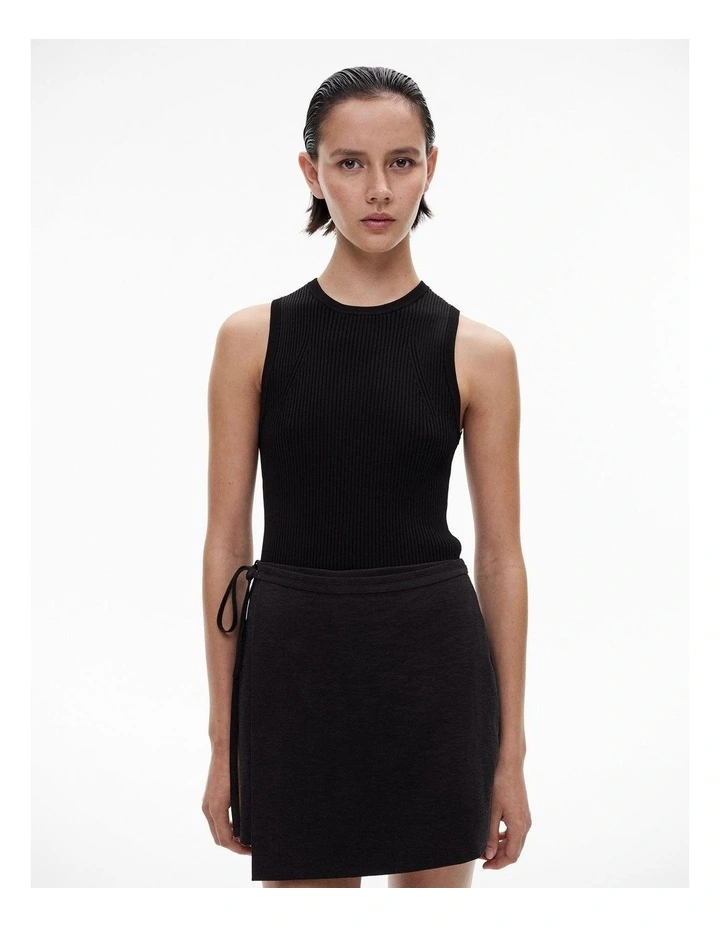 Witchery Rib Knit Tank in Black | MYER