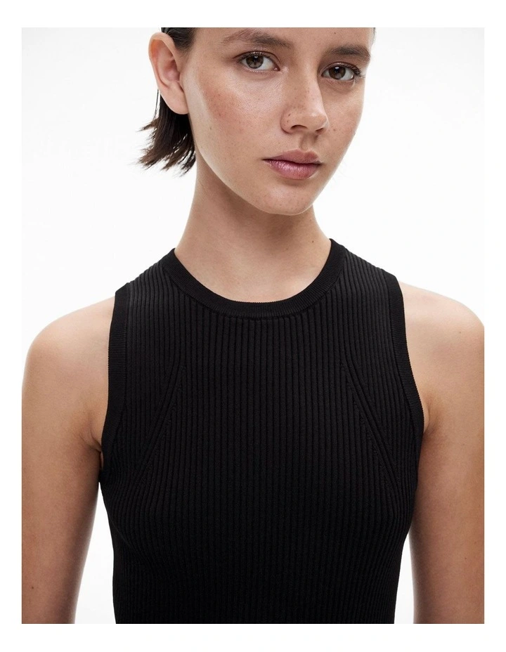 Witchery Rib Knit Tank in Black | MYER