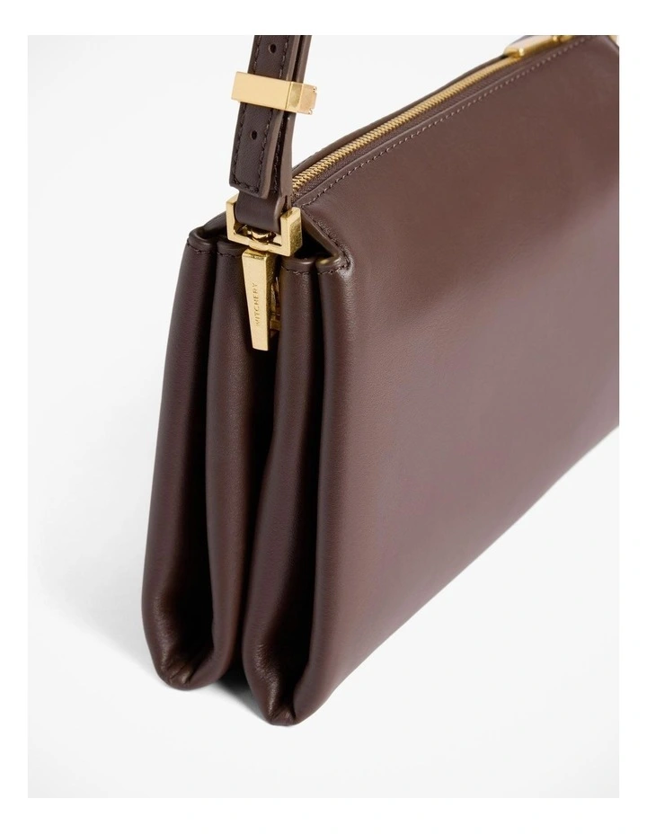 Witchery Liv Mini Leather Bag in Chocolate | MYER