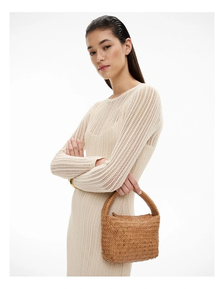 Witchery Lydia Mini Woven Bag in Camel | MYER