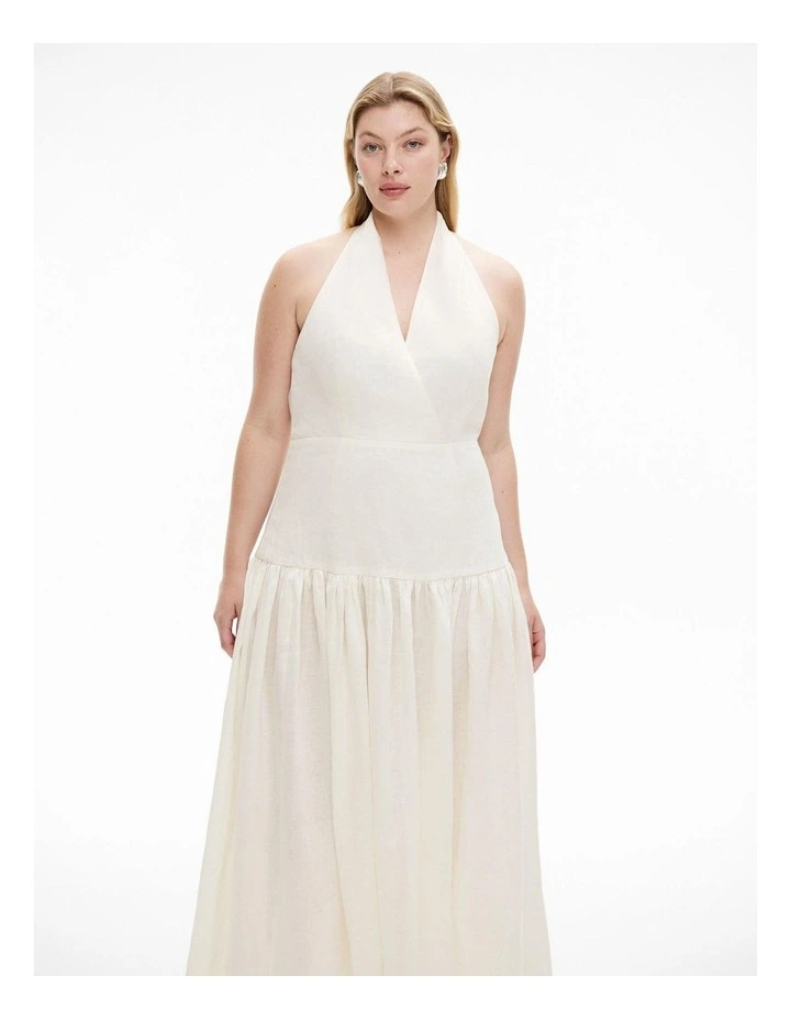Witchery Halter Drop Waist Dress in Fresh White | MYER