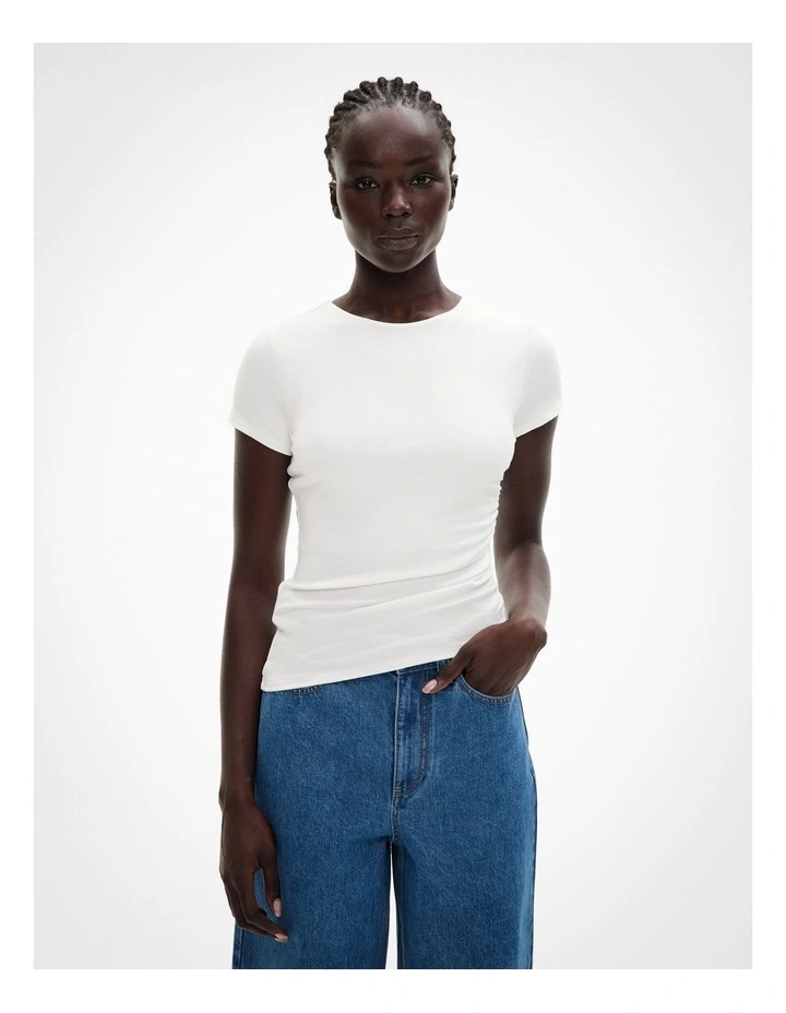 Witchery Jersey Drape Tee in Fresh White | MYER