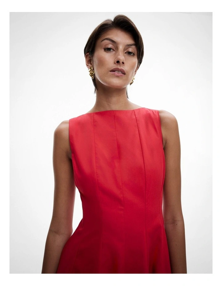 Witchery Panelled Midi Dress in Flame Red | MYER
