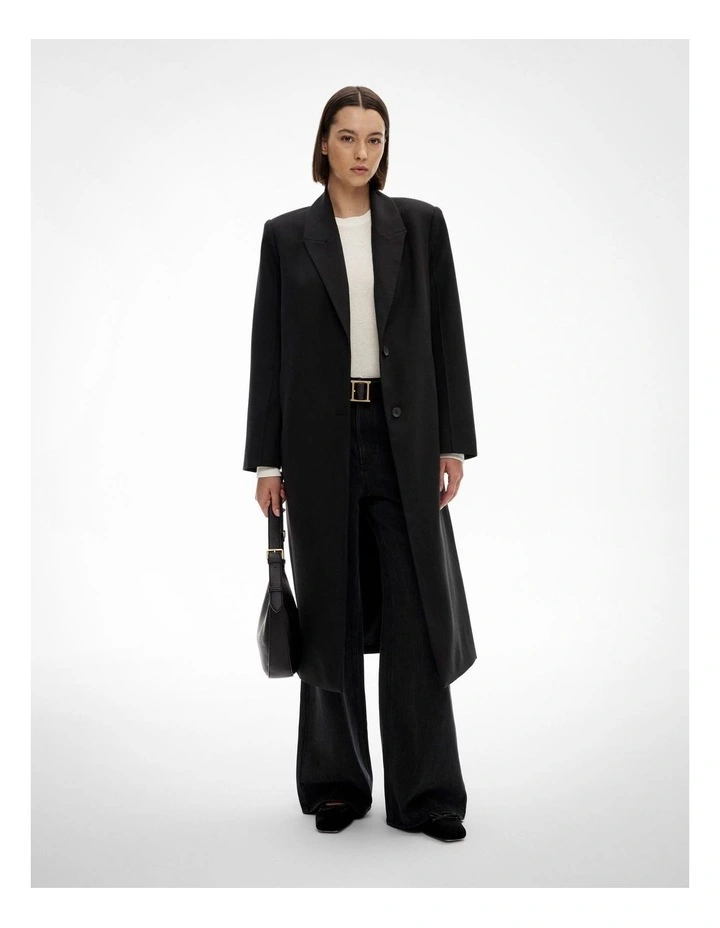 Witchery Two Button Coat in Black | MYER
