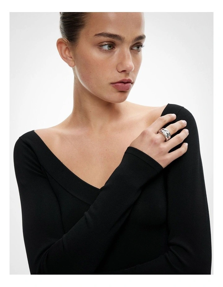 Witchery Julia Ring Stack in Dark Silver | MYER