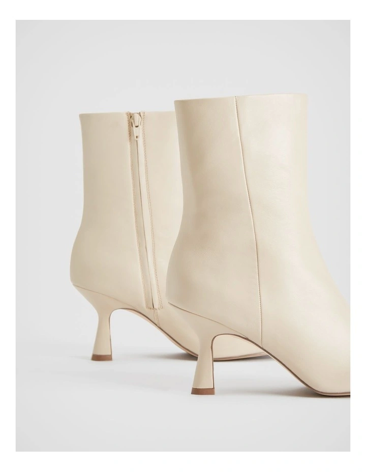 Witchery Leather Round Toe Heeled Boot in Calico | MYER