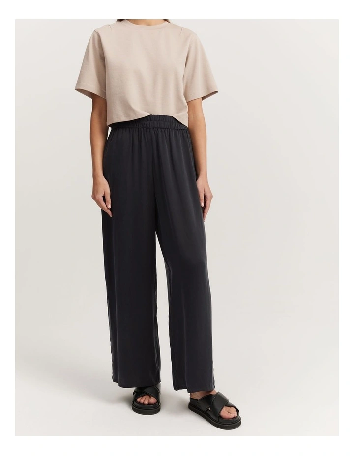 Country Road Pull-on Cupro Pant in Black | MYER