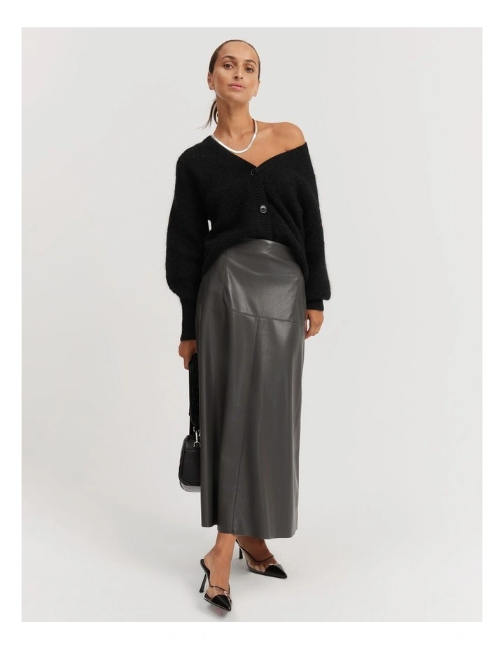 Country Road Brushed Crop Cardigan in Black | MYER