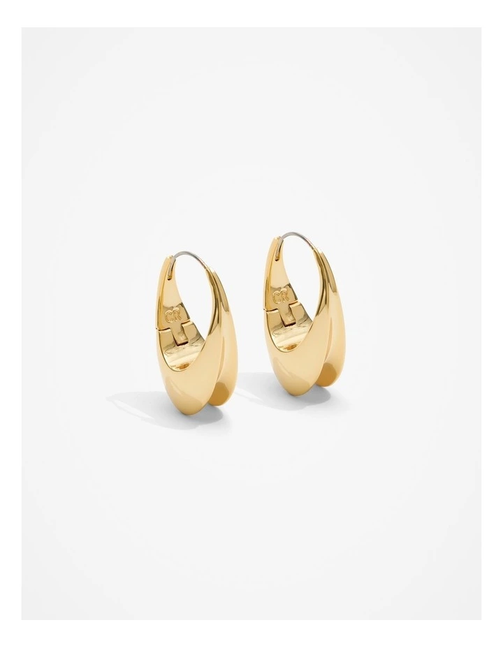 Country Road Fold Hoop Earring in Gold | MYER