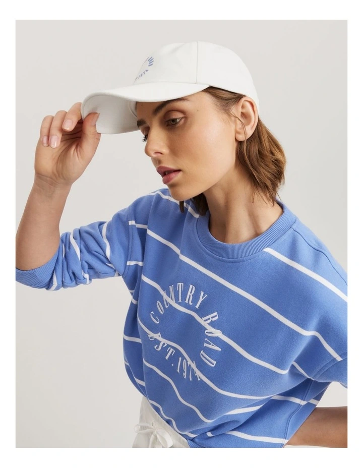 Country Road Australian Cotton Round Logo Cap in White | MYER