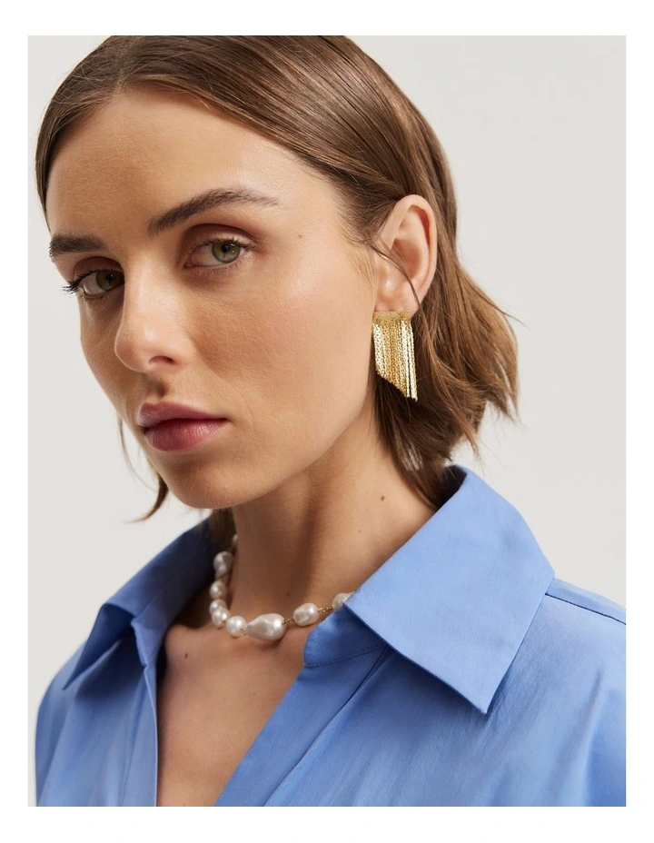Country Road Emma Chain Drop Earring in Gold | MYER